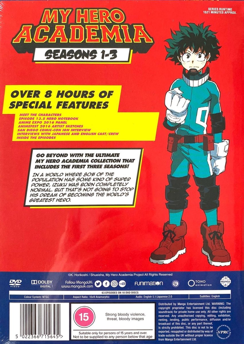 My Hero Academia: Collection Box Seasons 1-3 [DVD] (Dvd) | Dvd's | bol.com