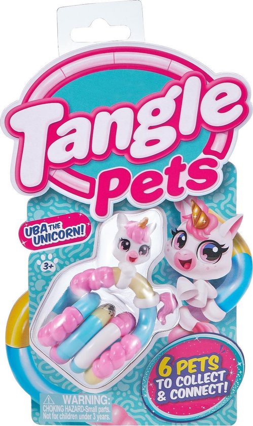 Tangle Pets Unicorn - Fidget Toy - Voor de hand - Spaar ze allemaal | bol