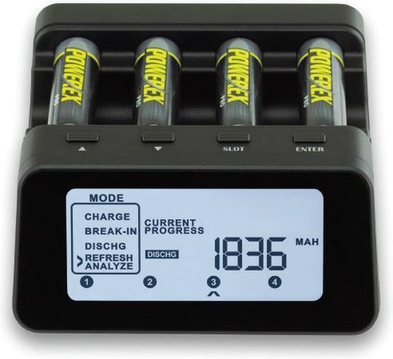 Maha Powerex C9000 PRO AA of AAA NiMH/NiCD Batterijlader | bol