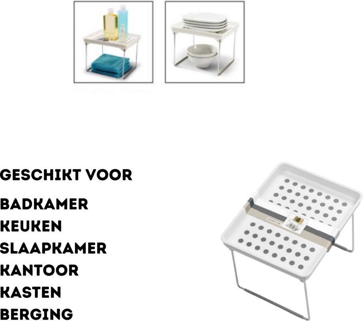 6x Opbergplank – Klein - Rekje - Antislip - Orginazer - Keuken ...