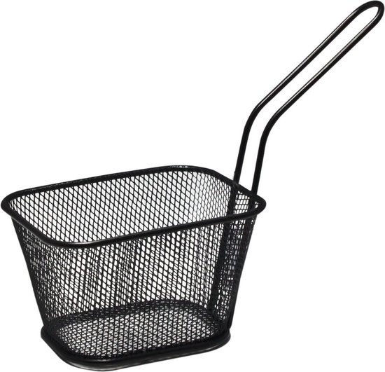 Frietmandje - Serveren - Borrel - Zwart - 10x8x6.5 CM | bol