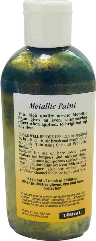 Chestnut Metallic Paint - Metallische Verf - Groen - 100 ml | bol
