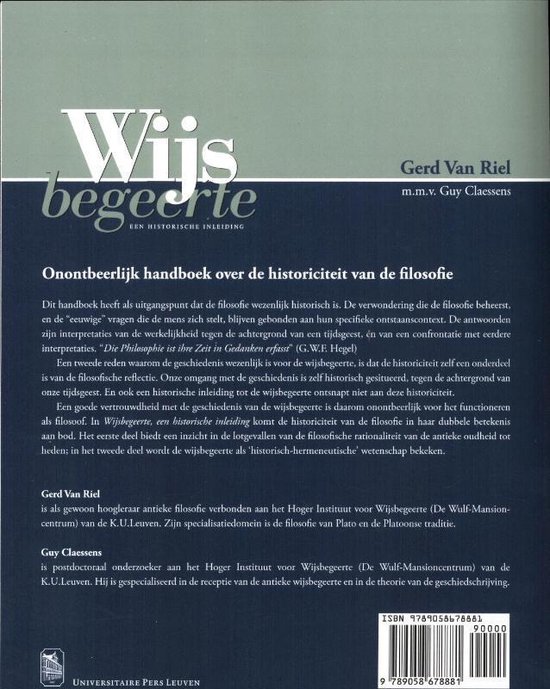 Wijsbegeerte | 9789058678881 | Gerd van Riel | Boeken | bol