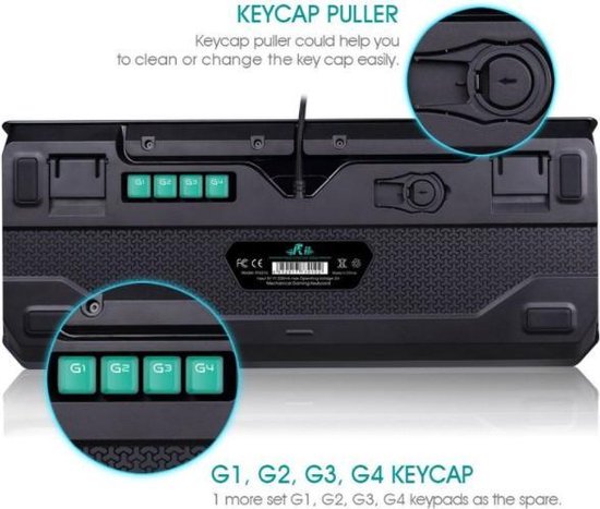 Rii K63C toetsenbord USB QWERTY Engels Zwart | bol