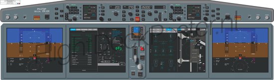 Airbus A220 (Bombardier C-Series) - Triple-A (elk instrument panel op ...