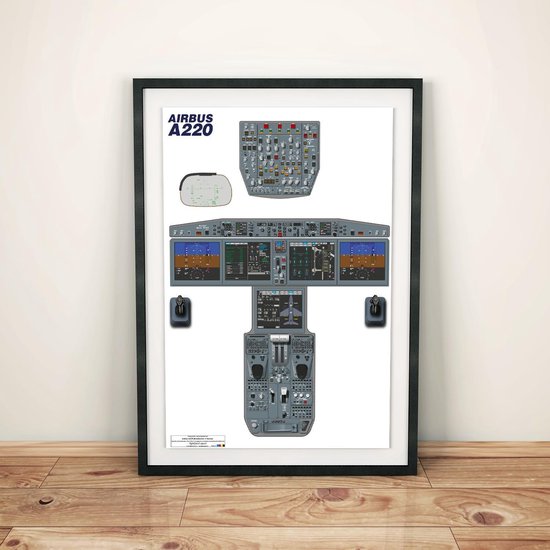 Airbus A220 (Bombardier C-Series) - T- Bone small (Single A1 poster ...