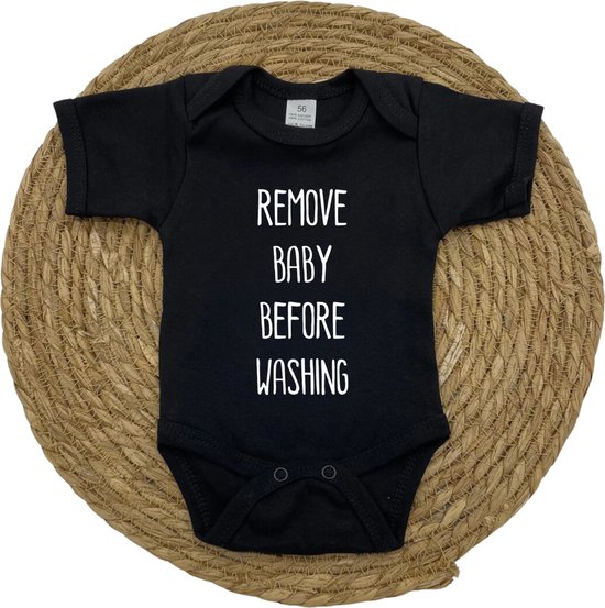 Romper | REMOVE BABY BEFORE WASHING - baby - newborn - grappig - tekst ...
