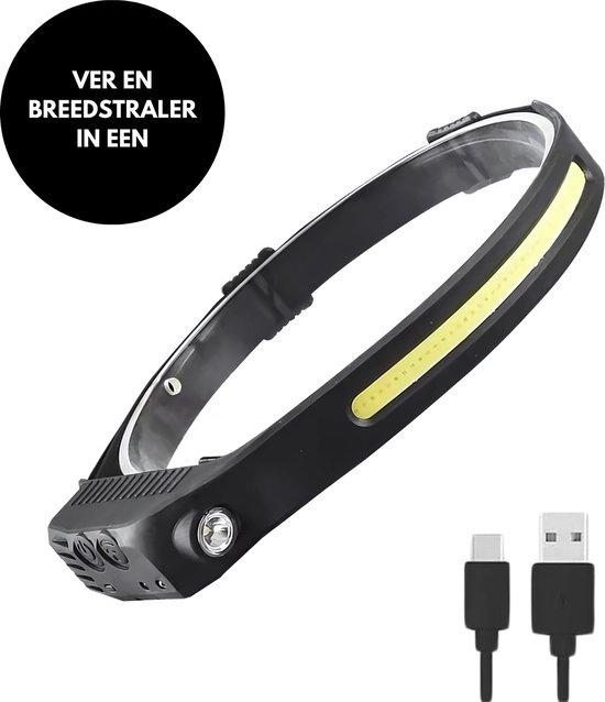 JustValue Hoofdlamp Led – Oplaadbaar - Waterbestendig - Hardloop Verlichting –... | bol