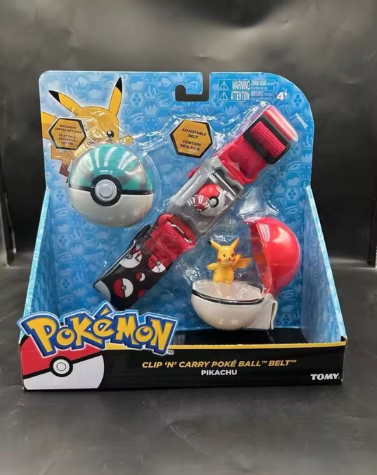 pokemon clip´n go riem pikachu - pokemon belt - pokemon bal - met riem ...