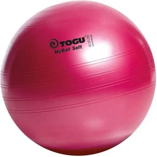 MyBall SOFT 55 cm, TOGU - Rood- fitness bal | bol