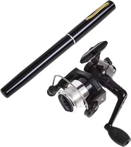 Kleine Hengel Pen Formaat - Werphengel met molen - Broekzak - 20 CM ...