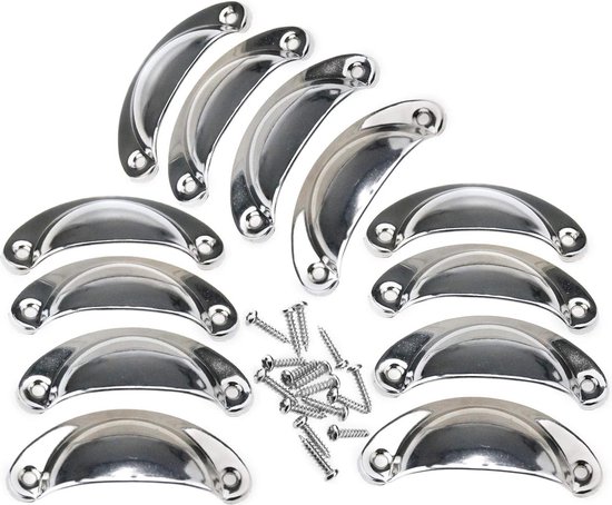 12x Retro lade handvat halve maan handgrepen voor keuken kast deur ...