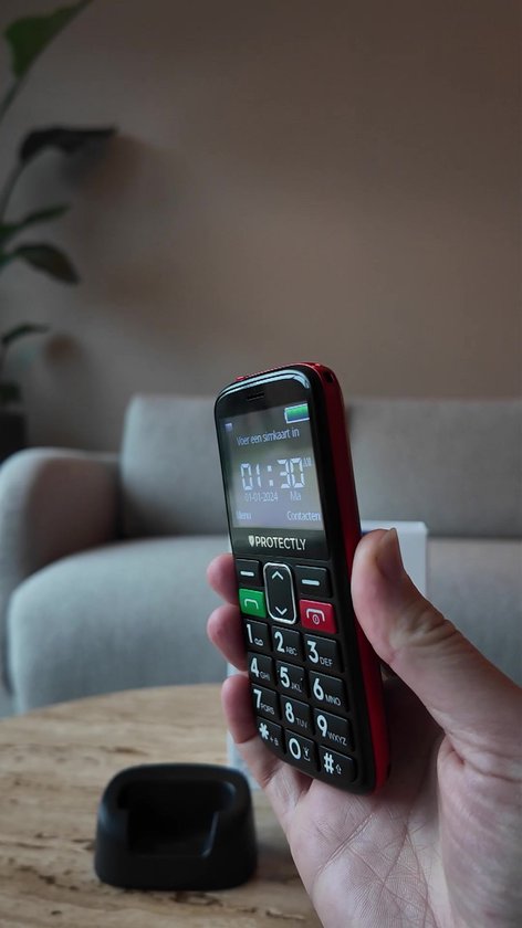 Protectly® Senioren Telefoon 4G - SOS-Functie - Senioren Telefoon Grote ...