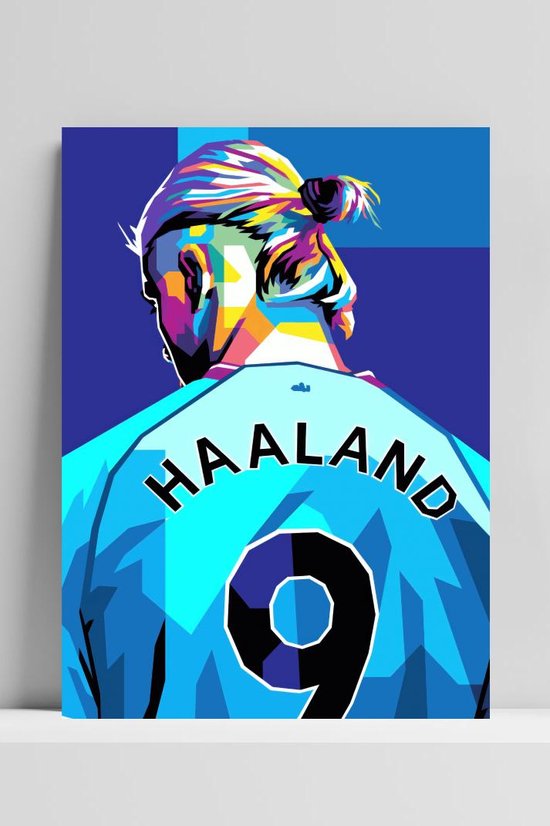 Erling Haaland Poster | 3mm DIBOND | Premium Kwaliteit | 61x91cm | Voetbal Poster |... | bol
