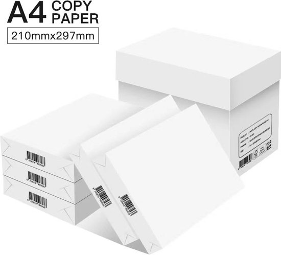 White copy A4 printpapier 75 grams Vadelo kopieerpapier doos 5 pak ...