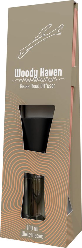 Power Air - Woody Haven - Geur stokjes - Relax Reed Diffuser - 100 ml - Aardse... | bol