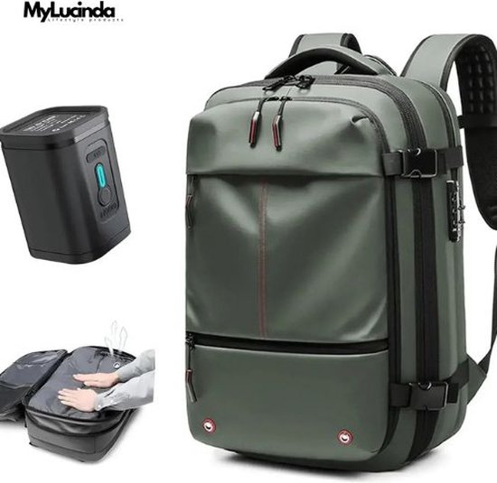 Mylucinda® - Vacuüm Compressie Rugzak - Met Vacuümpomp - 60L - Reistas ...