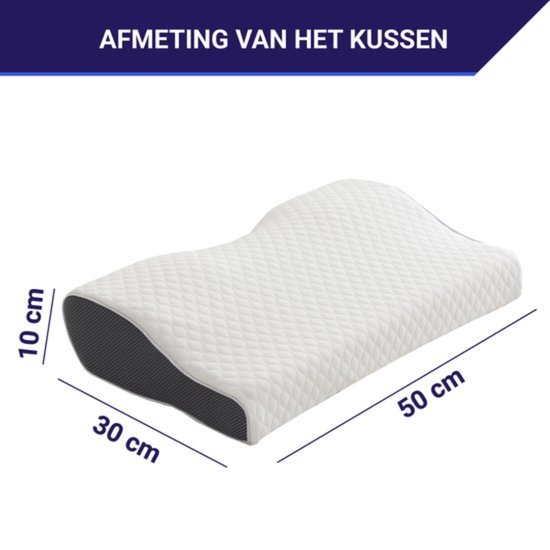 Hoofdkussen Tegen Rug- en Nekklachten – Memory Foam – Traagschuim – Ergonomisch –... | bol