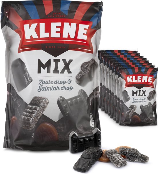 Klene Drop Zout & Salmiak Mix 8x270g | bol