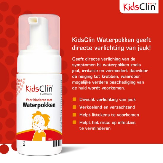 PoxClin - KidsClin Waterpokken CoolMousse 100 ml - Waterpokken Kind ...