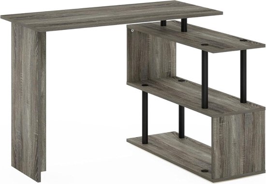 Bureautafel L-vorm computer schrijven studiebureau ontworpen hout Frans ...