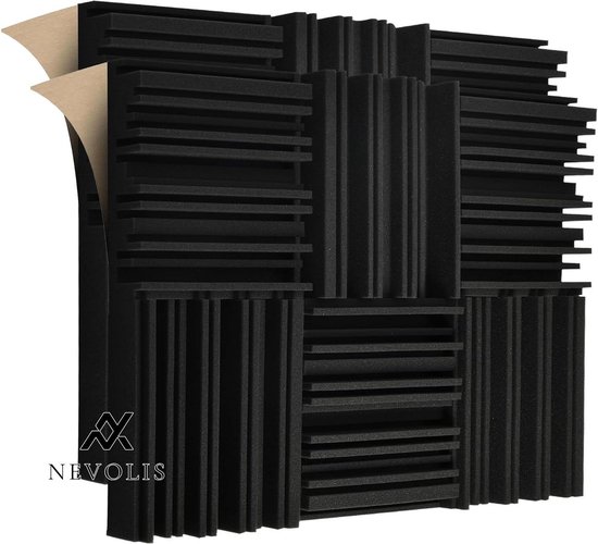 Nevolis Acoustic Panels Self Adhesive Foam Sound Insulation - Wall ...