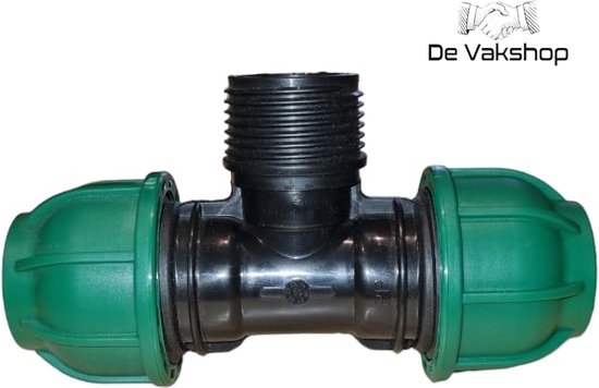 Tyleen PP klemkopp. T-stuk 32x1" bu.dr. x32mm | bol