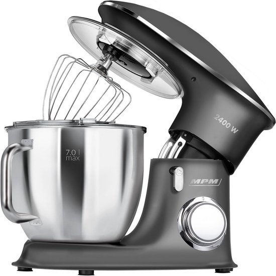 MPM Planetaire Keukenmachine met 2 RVS Mengkommen - Keukenmixer / Foodprocessor 2400W... | bol