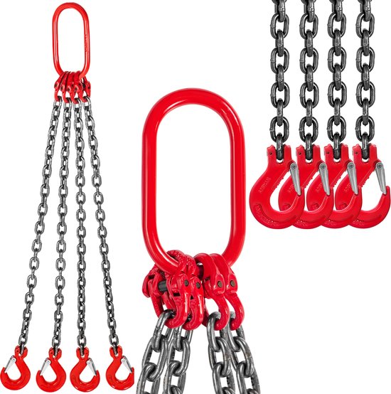 VEVOR Kettingslinger , 8800 lbs laadvermogen ,met Vier Poot Stalen Haak ...
