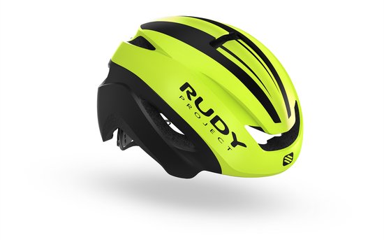 Rudy Project Volantis Fietshelm, yellow fluo/black matte Hoofdomtrek L ...