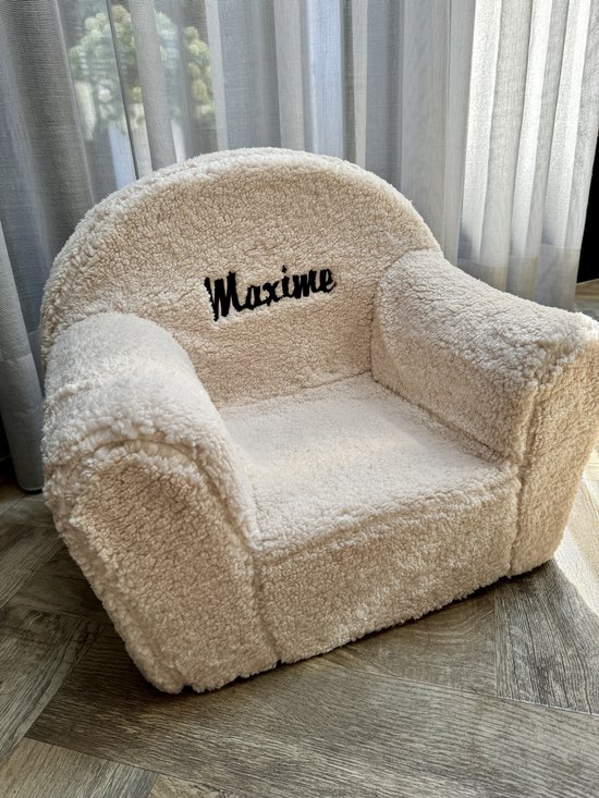 Teddy kinderstoel met naam | Teddy fauteuil kind met naam | Zand | Zelf ...