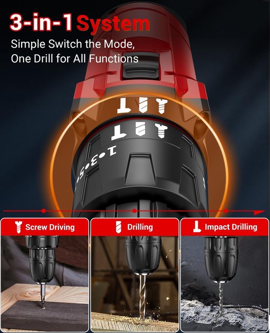 KuzuPro Accuboormachine - Accu Schroefboormachine - Boormachine ...