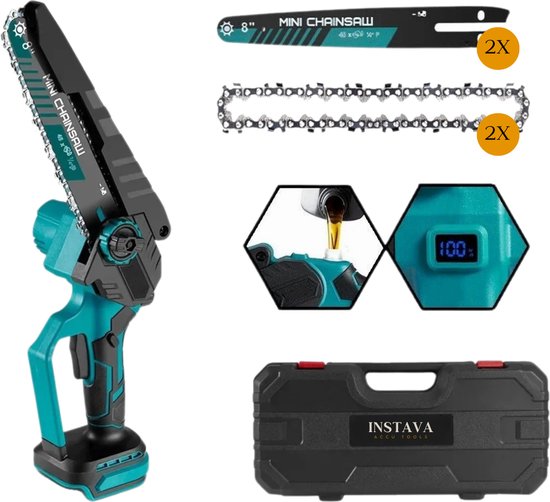 Instava Mini Kettingzaag zonder Accu - Geschikt Voor Makita 18v Accu ...