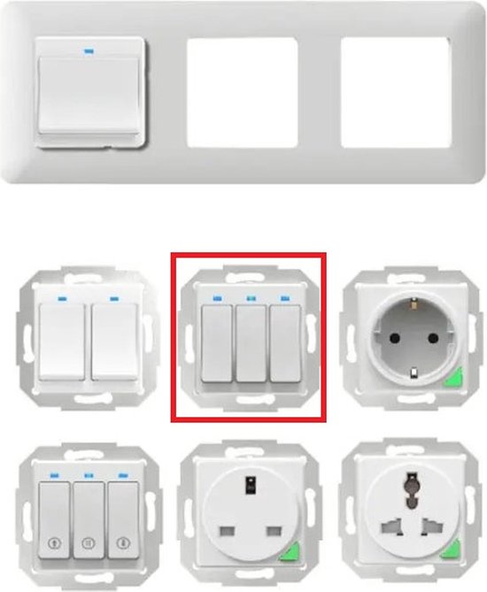 Tuya Inbouw Wifi Drie Schakelaars | bol