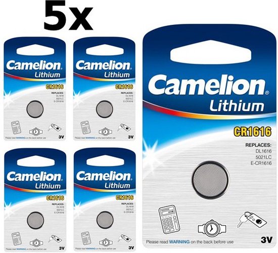 Camelion CR1616 3v lithium knoopcelbatterij - 5 stuks | bol