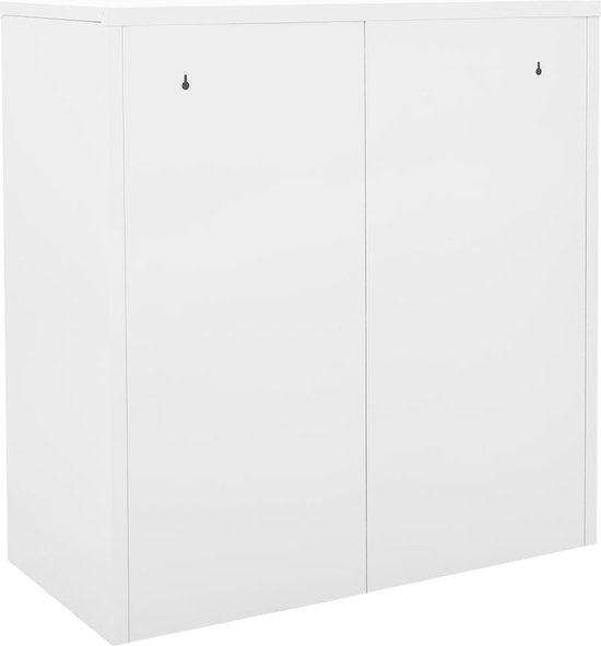 vidaXL Lockerkast - 9 Lockers - Lichtgrijs/Rood - 90x45x92,5 cm Locker ...