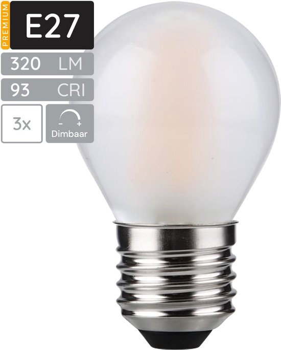 SPL E27 LED Lamp 4W Dimbaar - CRI 93 - Extra Warm Wit - LED Filament ...