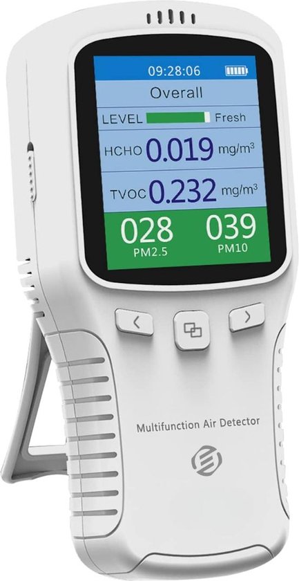 Equivera Fijnstofmeter - Luchtkwaliteitsmeter - Luchtkwaliteitsmeters ...