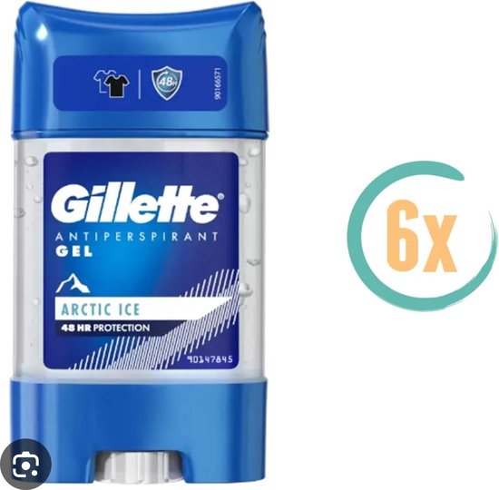 Gillette Antiperspirant Clear Gel - Arctic Ice - 6 x 70 ml | bol