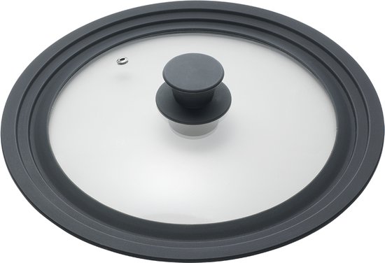Metaltex - Pannendeksel 24-28 cm - Universeel Glazen deksel - Met Siliconen Rand en... | bol