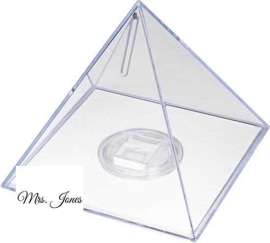 Mrs. Jones Spaarpot acryl piramide zijlengte 120 cm incl. sleutelhanger ...