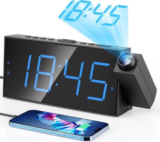 Thuys – Wekkerradio met Projectie – Projectiewekker – Klok – Projectie ...