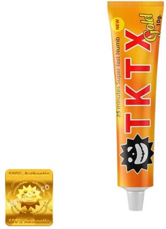 -TKTX - Gold 99% - Tatoeage - tattoo - zalf -verdovende créme - Tattoo ...