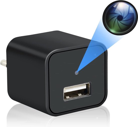 1080p Spy Camera USB Charger - Motion Detection, Loop Recording - Black ...