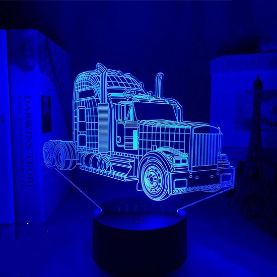 CMA 3D Led Truck Nachtlamp Met Afstandsbediening + Cracking Base - 3D ...