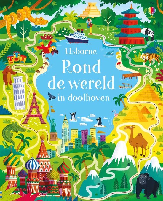 Rond de wereld in doolhoven - logische puzzels - maze | bol