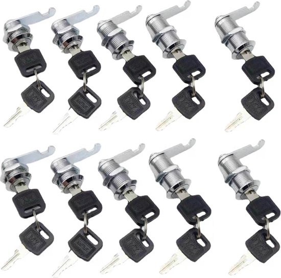 Brievenbusslot-10 stuks-Cilinder Locker slot - 16mm -Brievenbus slot ...