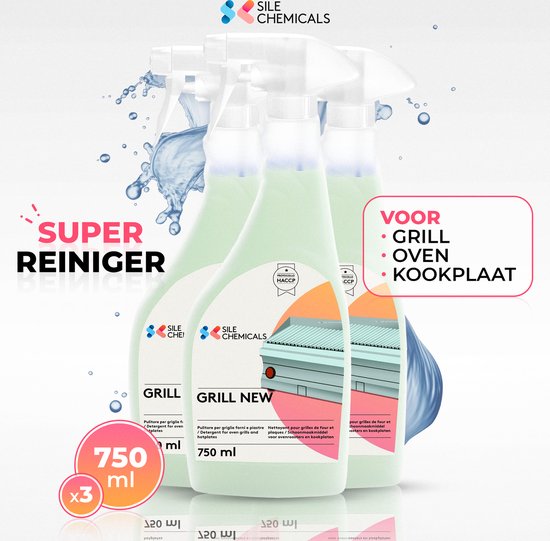 GRILL NEW Ontvetter 3x 750ml (PROMO) – Krachtige Reiniging voor Grill, Oven, Kookplaat... | bol