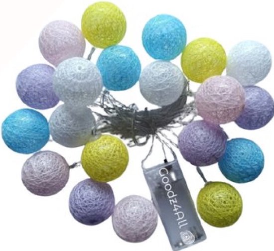 Goodz4All Cotton Ball Led lichtslinger - Lichtsnoer – Sfeerverlichting ...