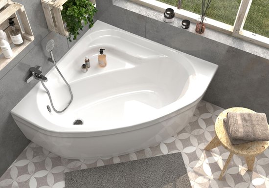 Jacana inbouw hoekbad - 135x135x41.5cm - A - Wit | bol